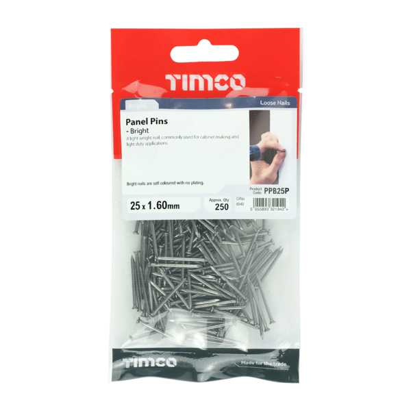 Panel Pins (Bright) (Various Sizes) - Stoke Timber